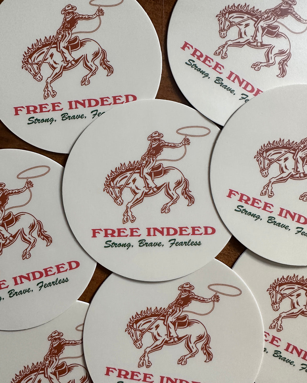 Free Indeed Cowboy Sticker – Push Project